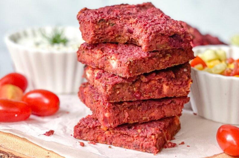 The most delicious beetroot savory breakfast bars - Panos Eats
