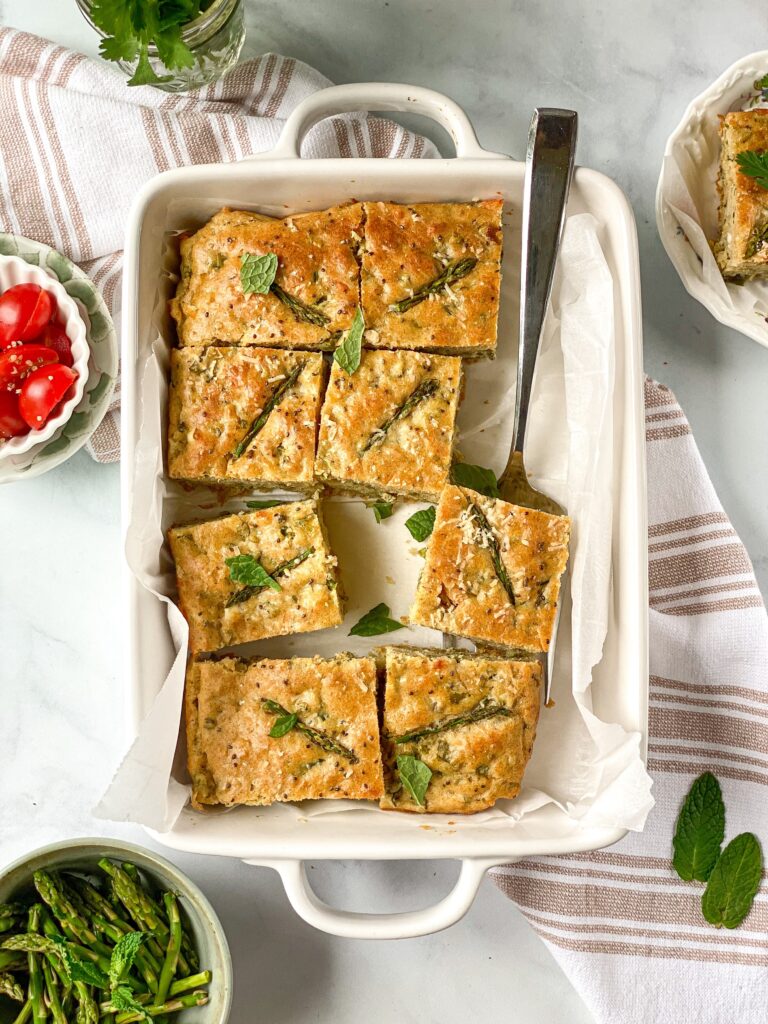 Simple and delicious asparagus savory cake - Panos Eats