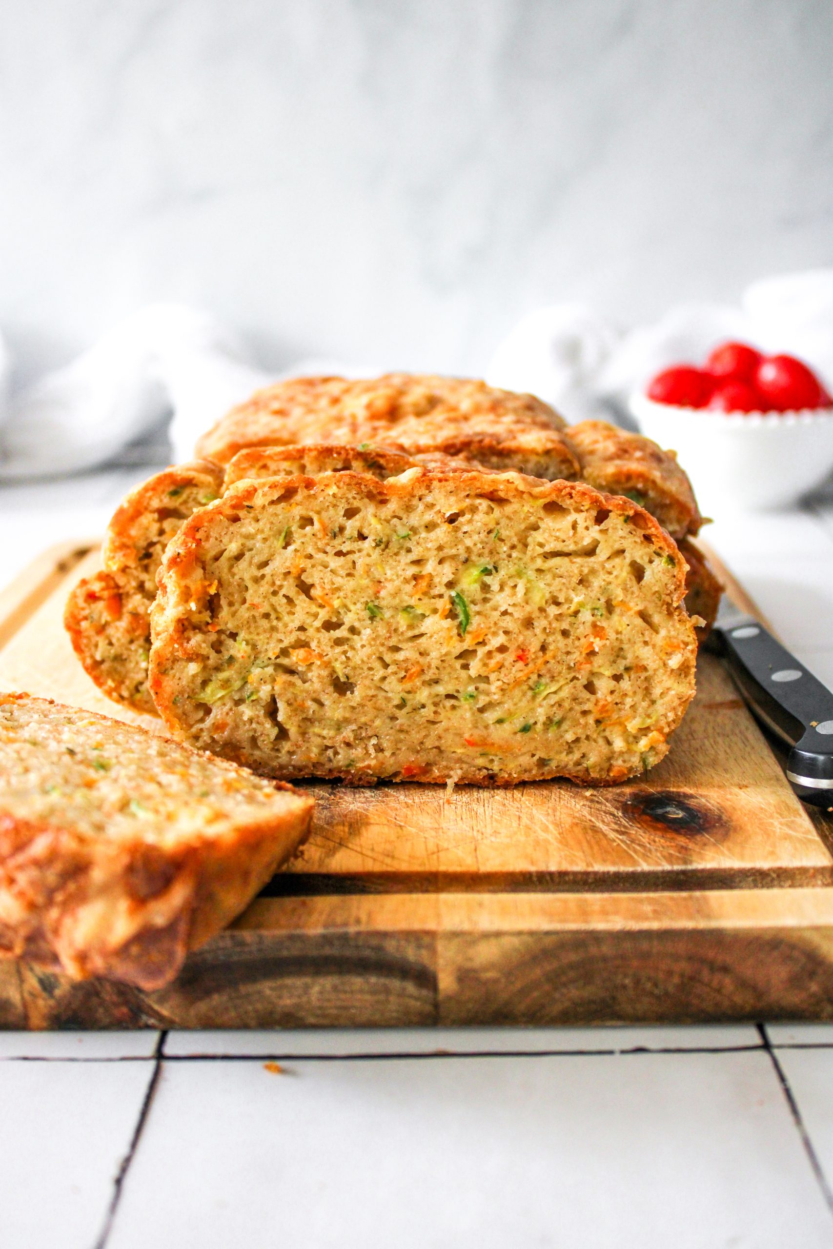 Easy kids friendly savory cake with vegetables - Panos Eats