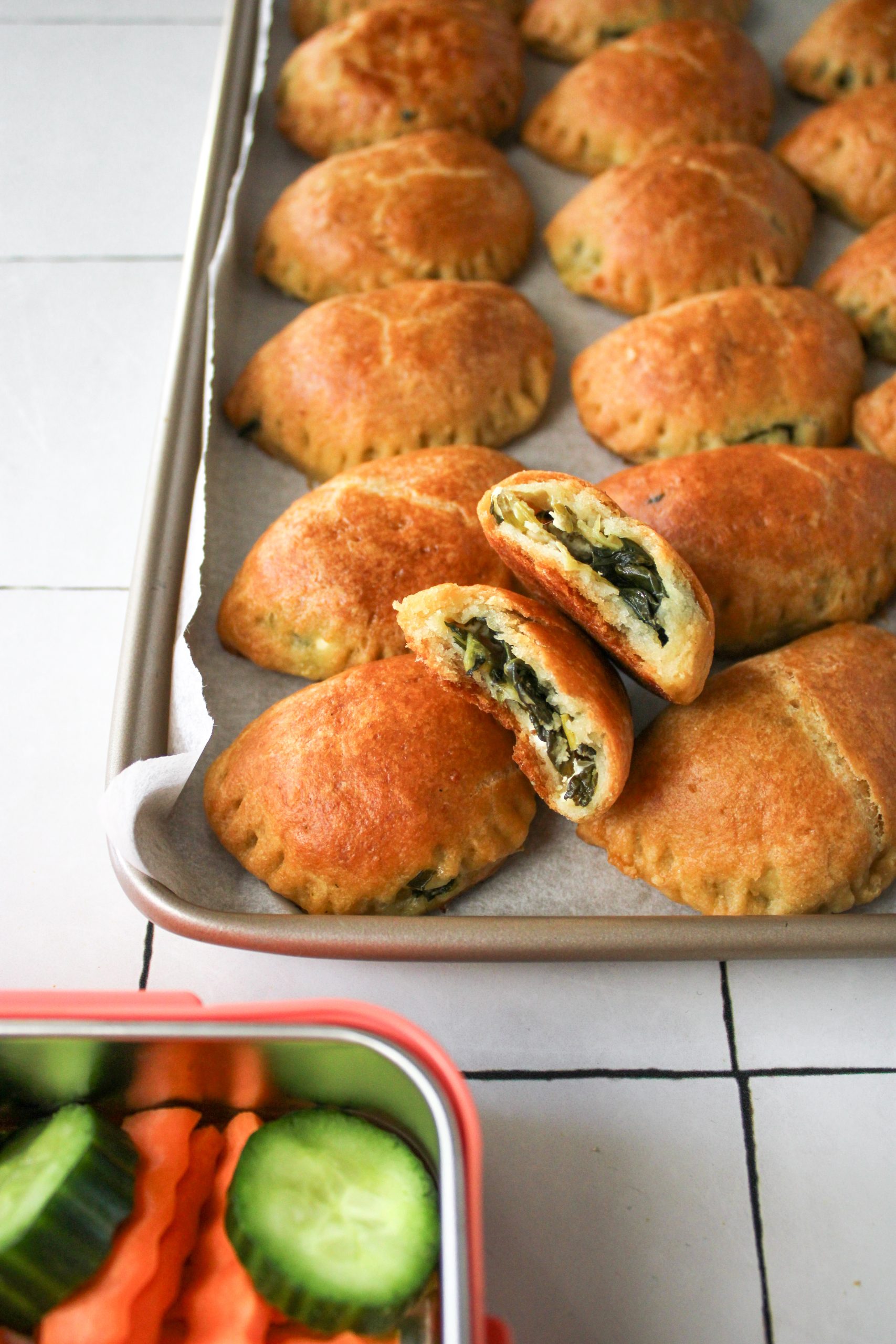 Easy mini Greek spanakopita (spinach and feta pie) - Panos Eats