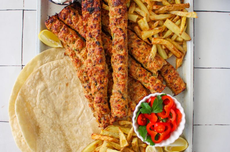 Easy sheet pan kid-friendly chicken kebabs - Panos Eats